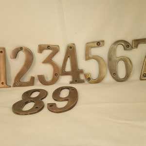 Vintage House Numbers - Bronze House Number - Salvaged Address Number ...
