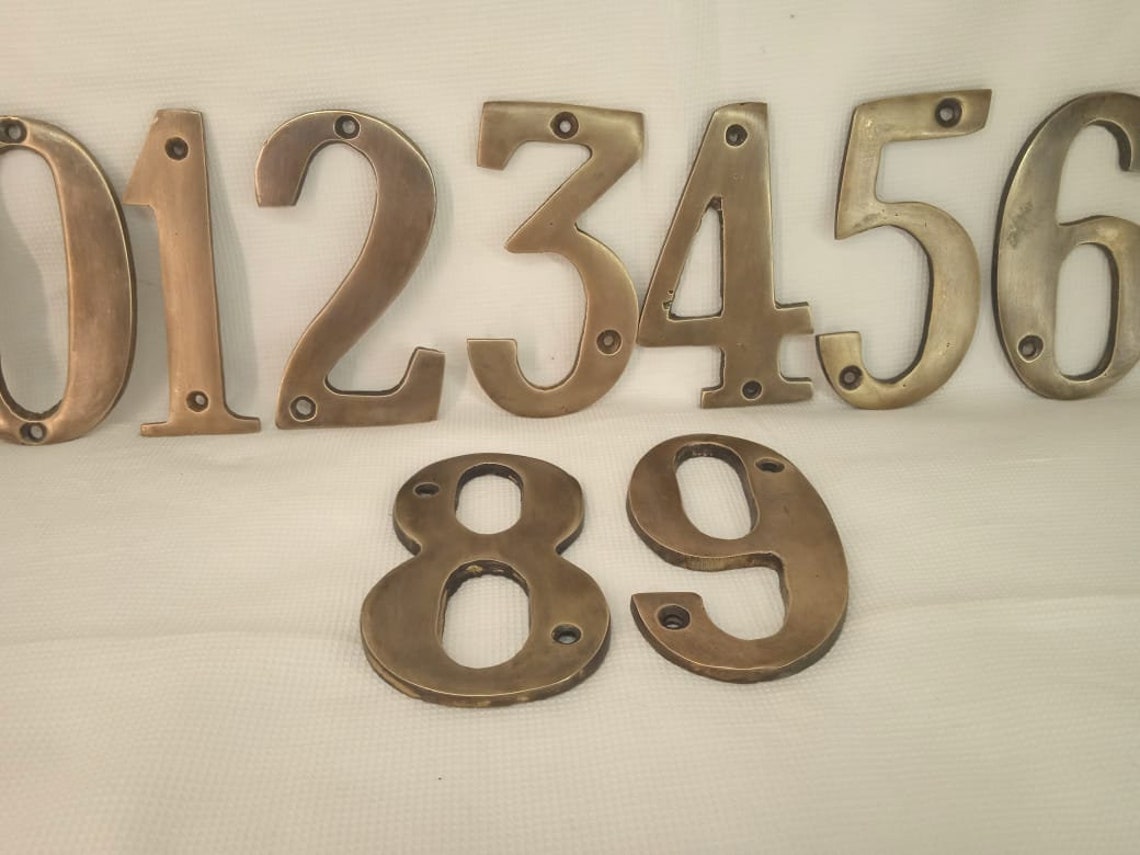 Vintage House Numbers - Bronze House Number - Salvaged Address Number ...