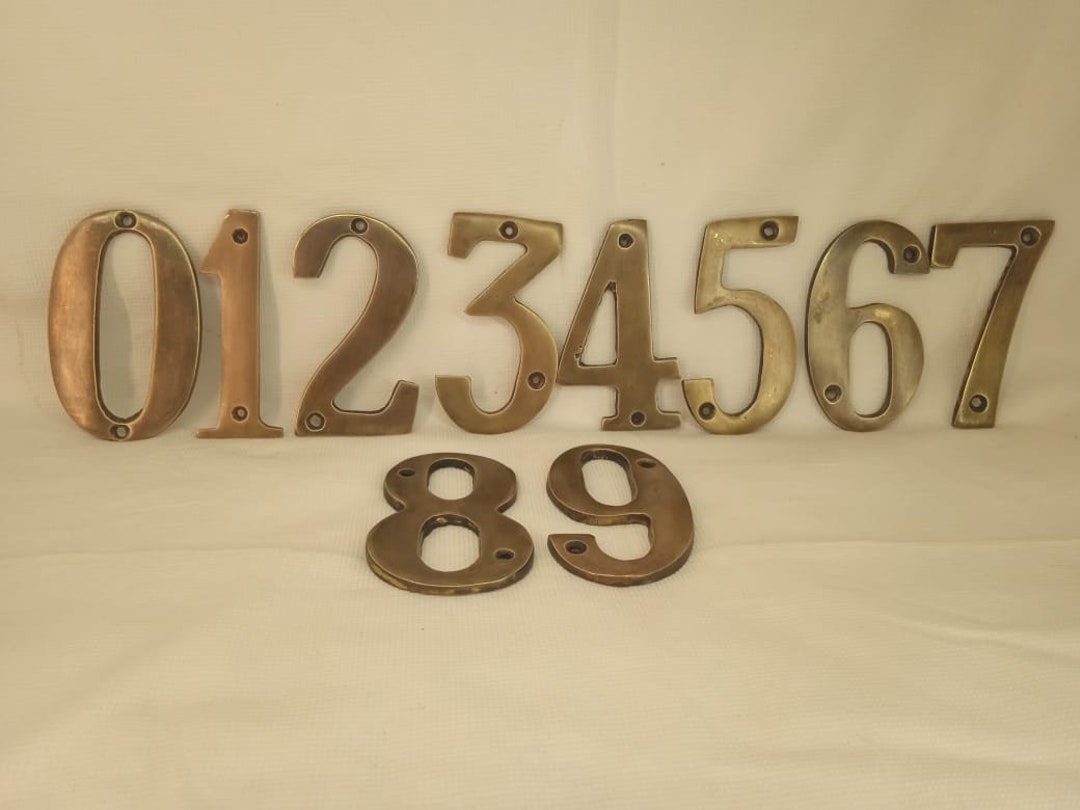 Vintage House Numbers - Bronze House Number - Salvaged Address Number ...