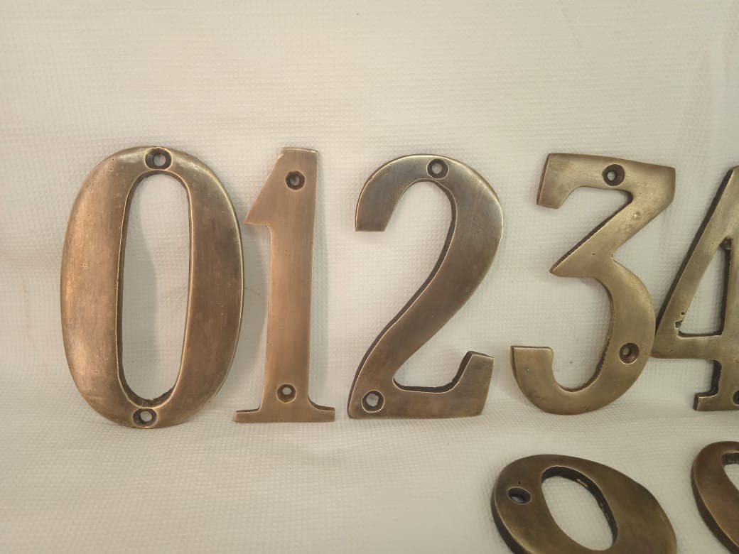 Vintage House Numbers - Bronze House Number - Salvaged Address Number ...