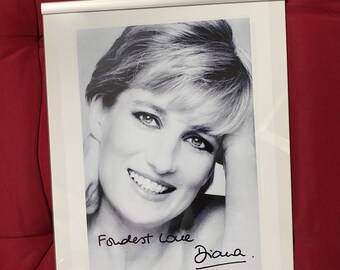 Princess Diana Lady Di Rare Hand Signed Autographed 8x12 Photo W/ RA ...