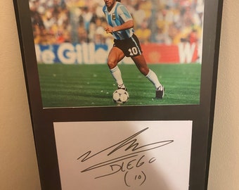 Very Rare Hand Signed Autograph Photo of Argentina Footballer Diego ...