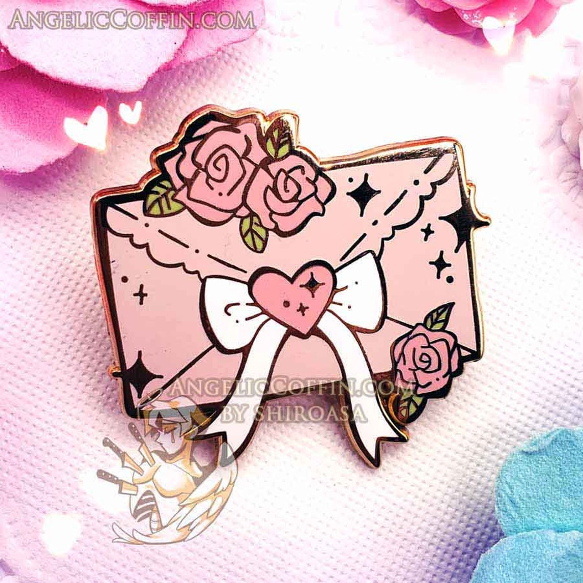 Love Letter Pin, Valentine's Day Enamel Pin, Lovecore Pin, Romantic ...