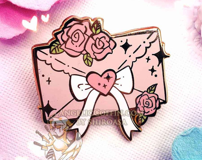 Love Letter Pin, Valentine's Day Enamel Pin, Lovecore Pin, Romantic ...