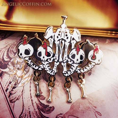 Rose Skeleton Gothic Enamel Pin Macabre Occult Pin Death - Etsy