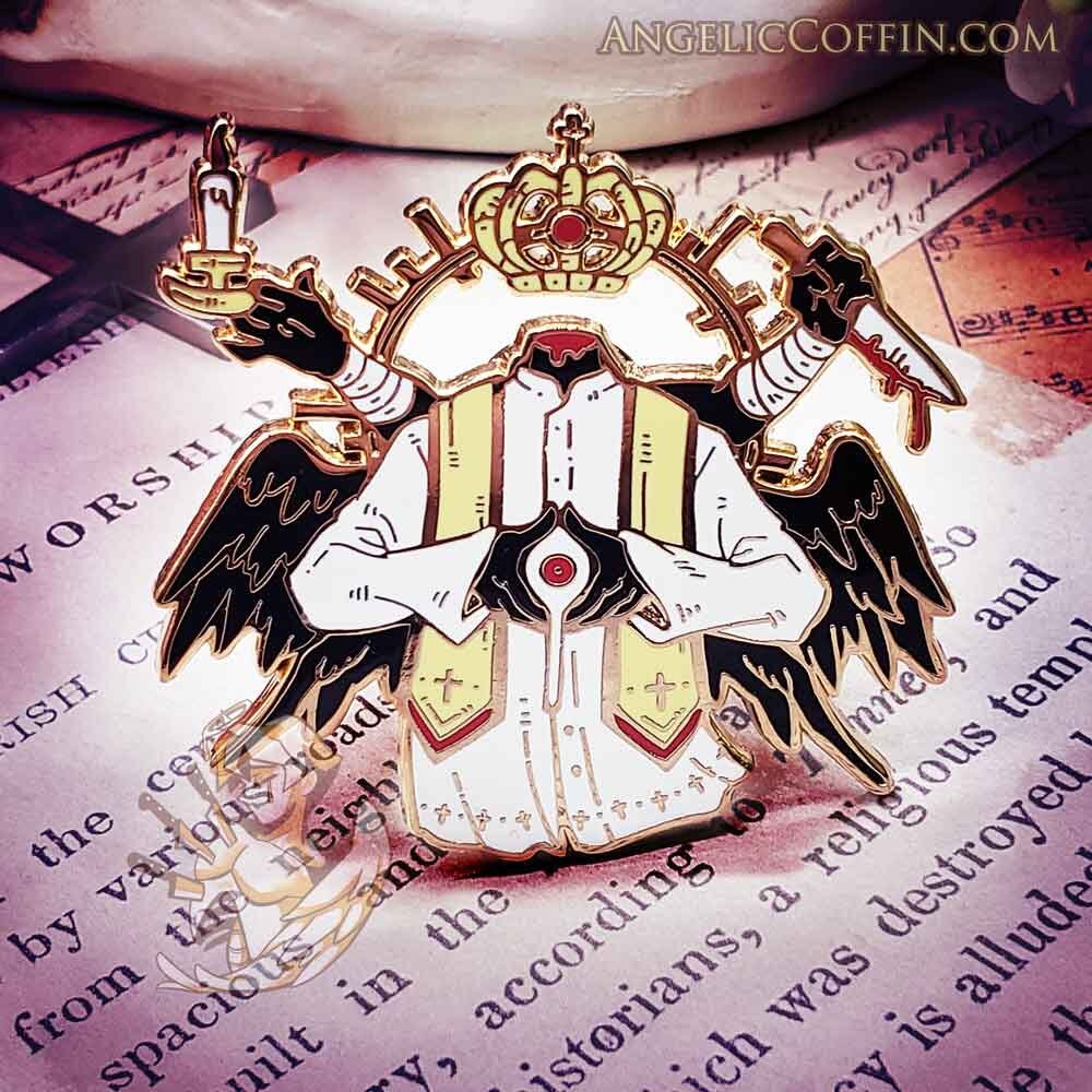 Satanic Angel Gothic Enamel Pin Weird Dark Angel Pin Creepy - Etsy