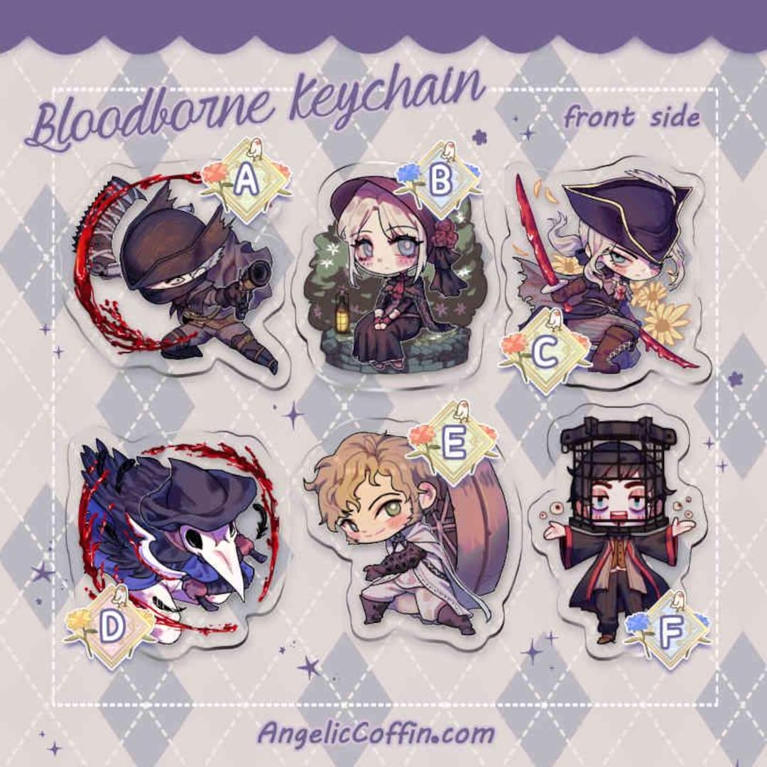 Bloodborne Soulsborne Keychain, Hunter, Plain Doll, Lady Maria, Eileen ...