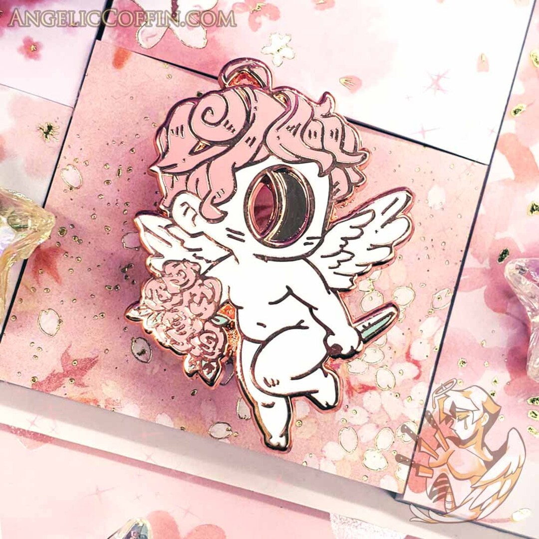 Cherub Angel Enamel Pin Creepy Cute Weirdcore Pin Kawaii - Etsy