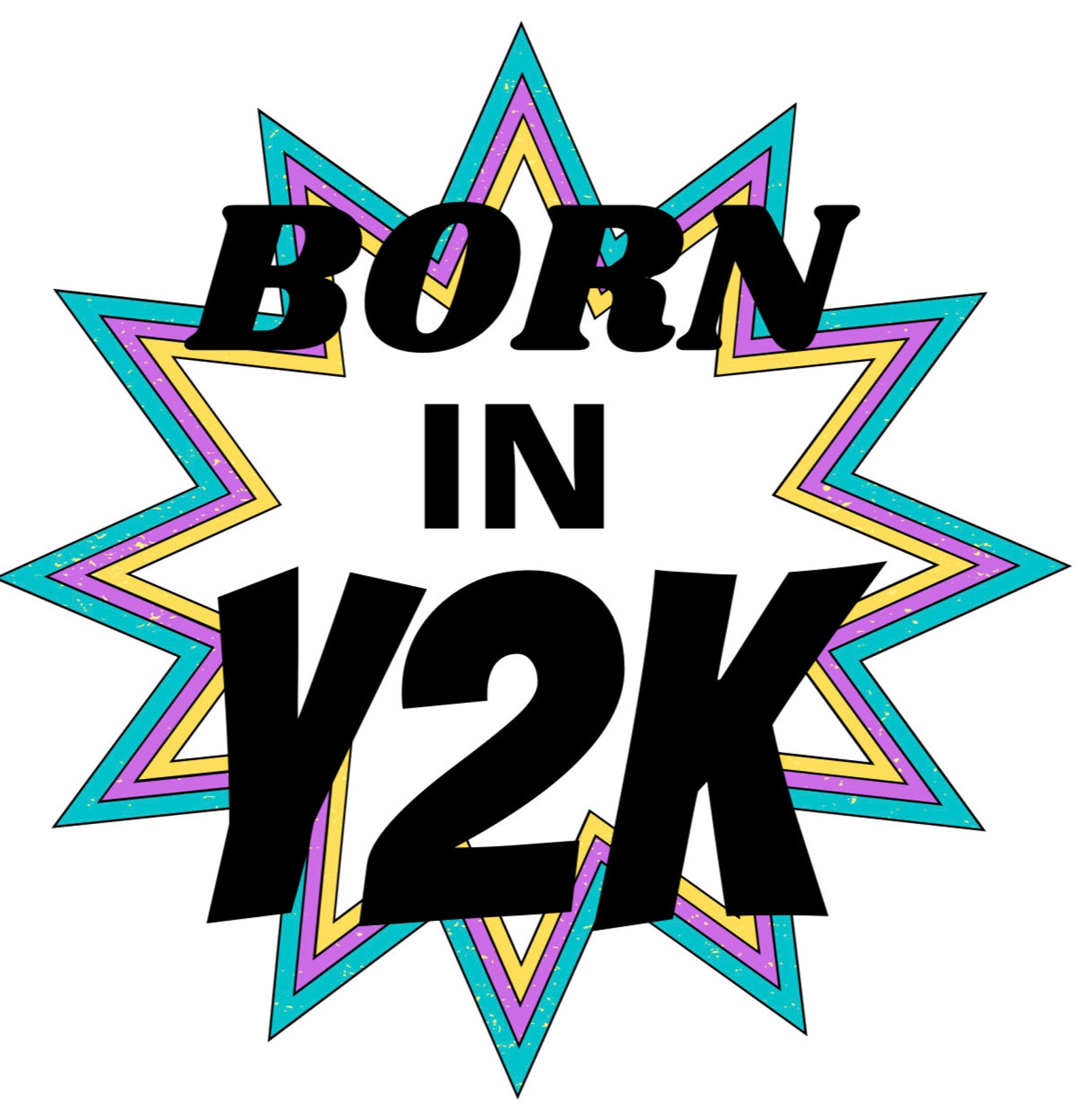 Born in Y2k Png and SVG File Quote Png Y2k Quote Clipart | Etsy