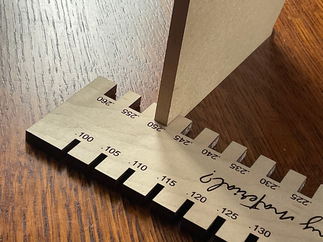 Digital File Thickness Gauge Kerf Tool Guide INCHES & MM for - Etsy