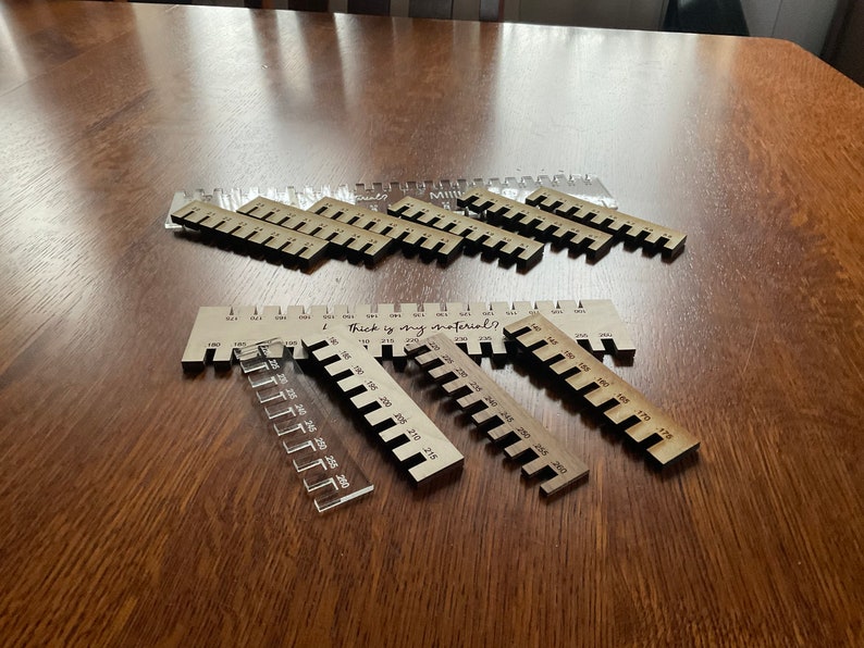 Digital File! Thickness Gauge Kerf Tool Guide INCHES & MM for Glowforge ...