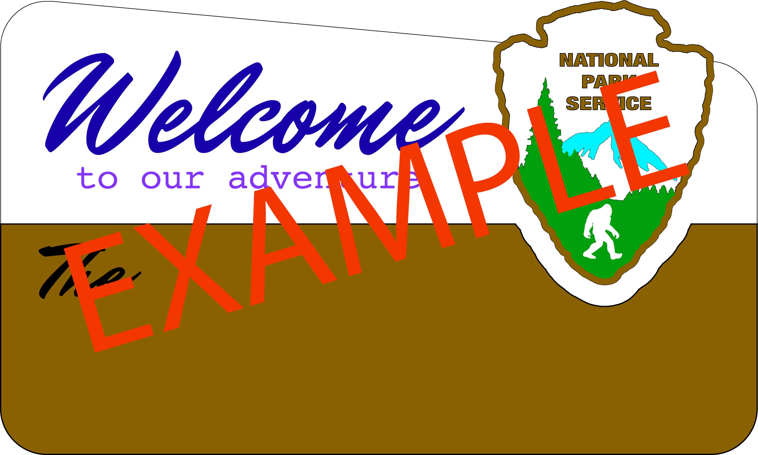 National Park Service Sign Glowforge DIGITAL FILES Aser CNC Fun Bigfoot ...