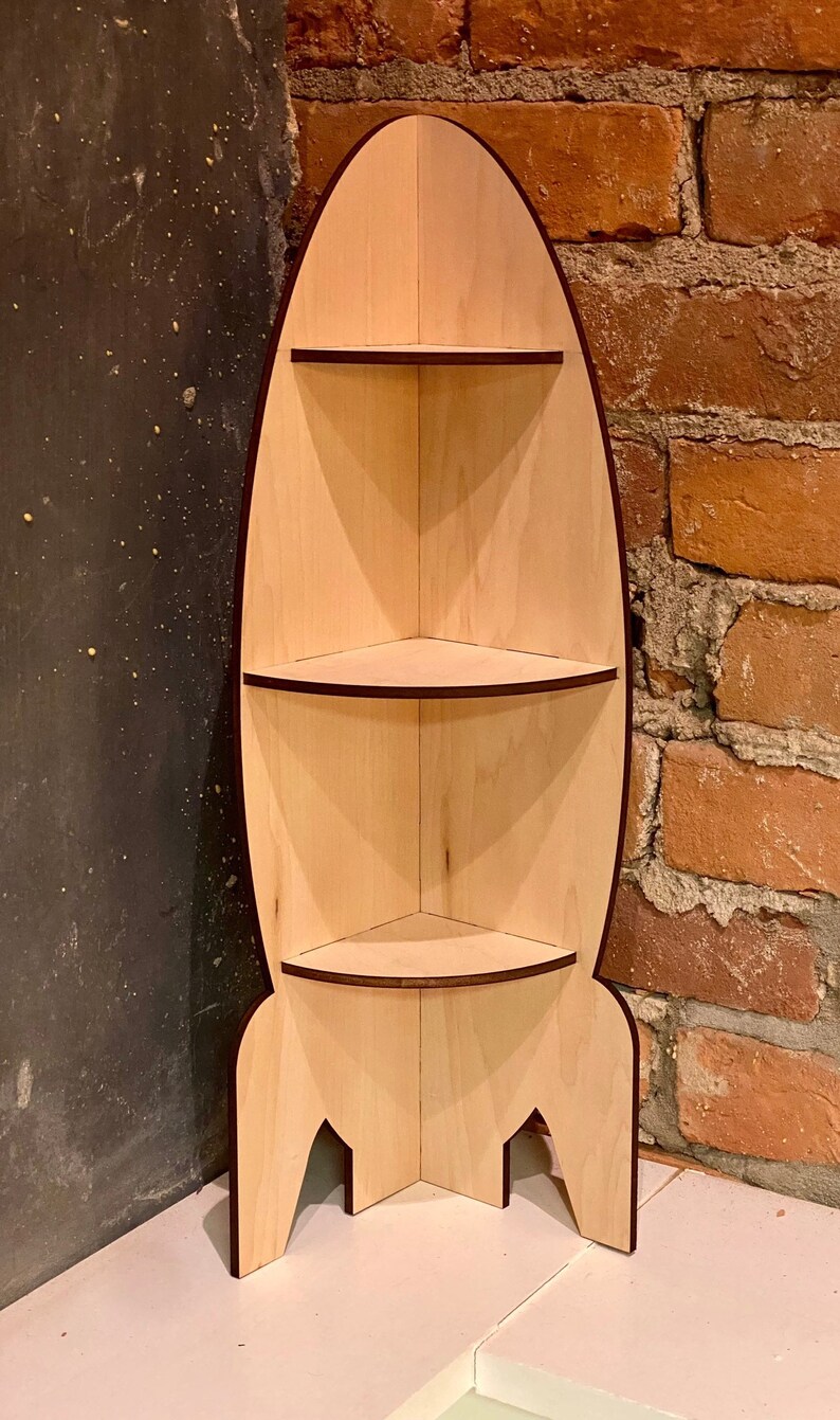 DIGITAL FILES Rocket Shelf for Glowforge Laser Cnc Spaceman - Etsy