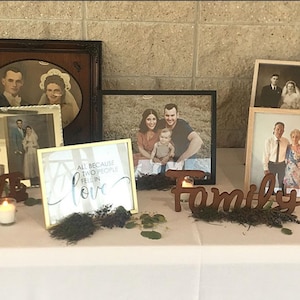 Wedding Memory Table FRAMES ONLY | Memorial Photo Display | Wedding ...
