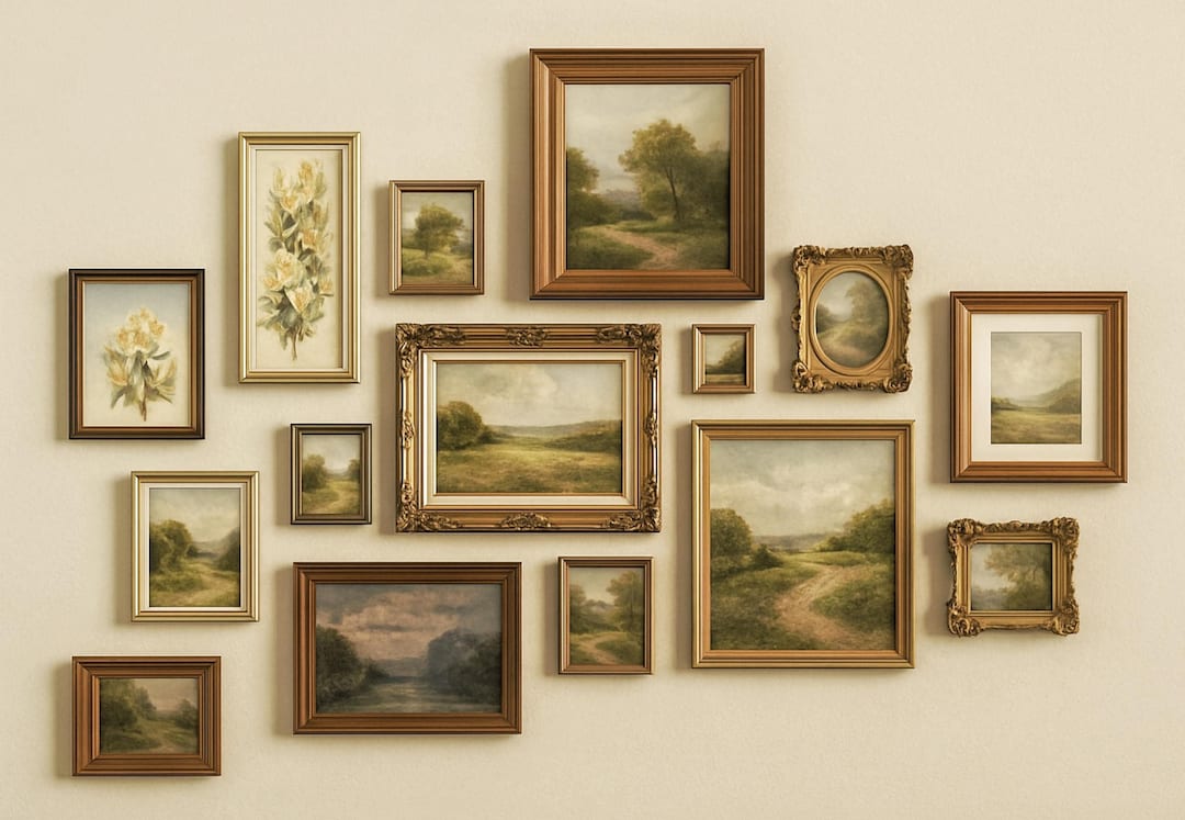 Cottagecore Gallery Wall | Vintage Picture Frames | Gallery Wall Frame ...