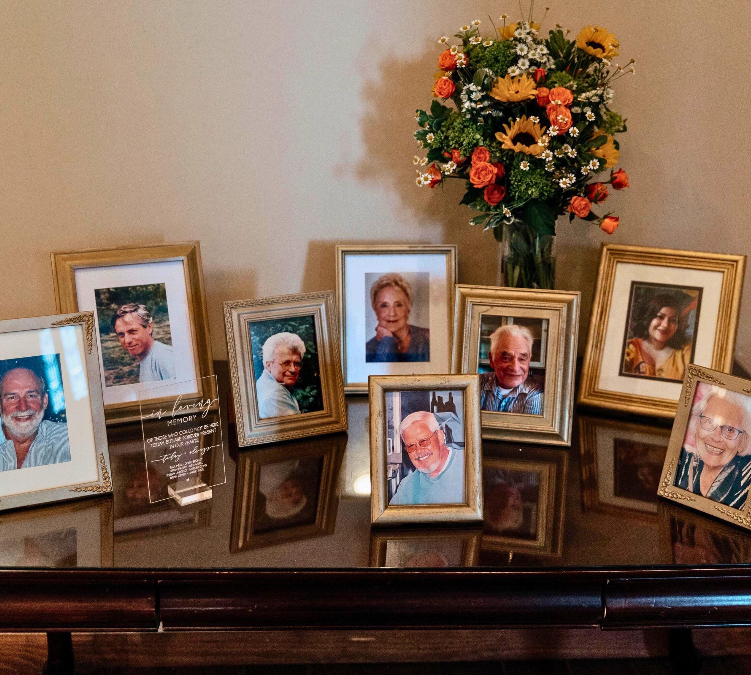 Wedding Memory Table FRAMES ONLY | Memorial Photo Display | Wedding ...