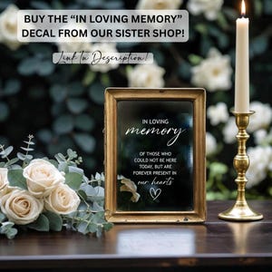 Wedding Memory Table FRAMES ONLY | Memorial Photo Display | Wedding ...