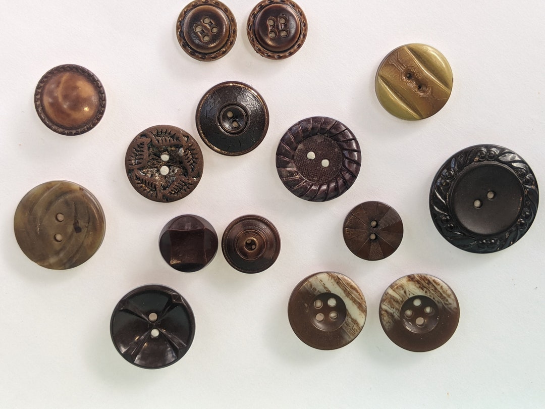 Vintage Brown Buttons - Etsy