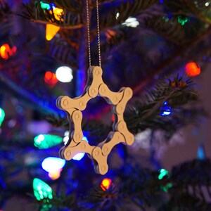 Bike Chain Christmas Ornament Snowflake - Etsy