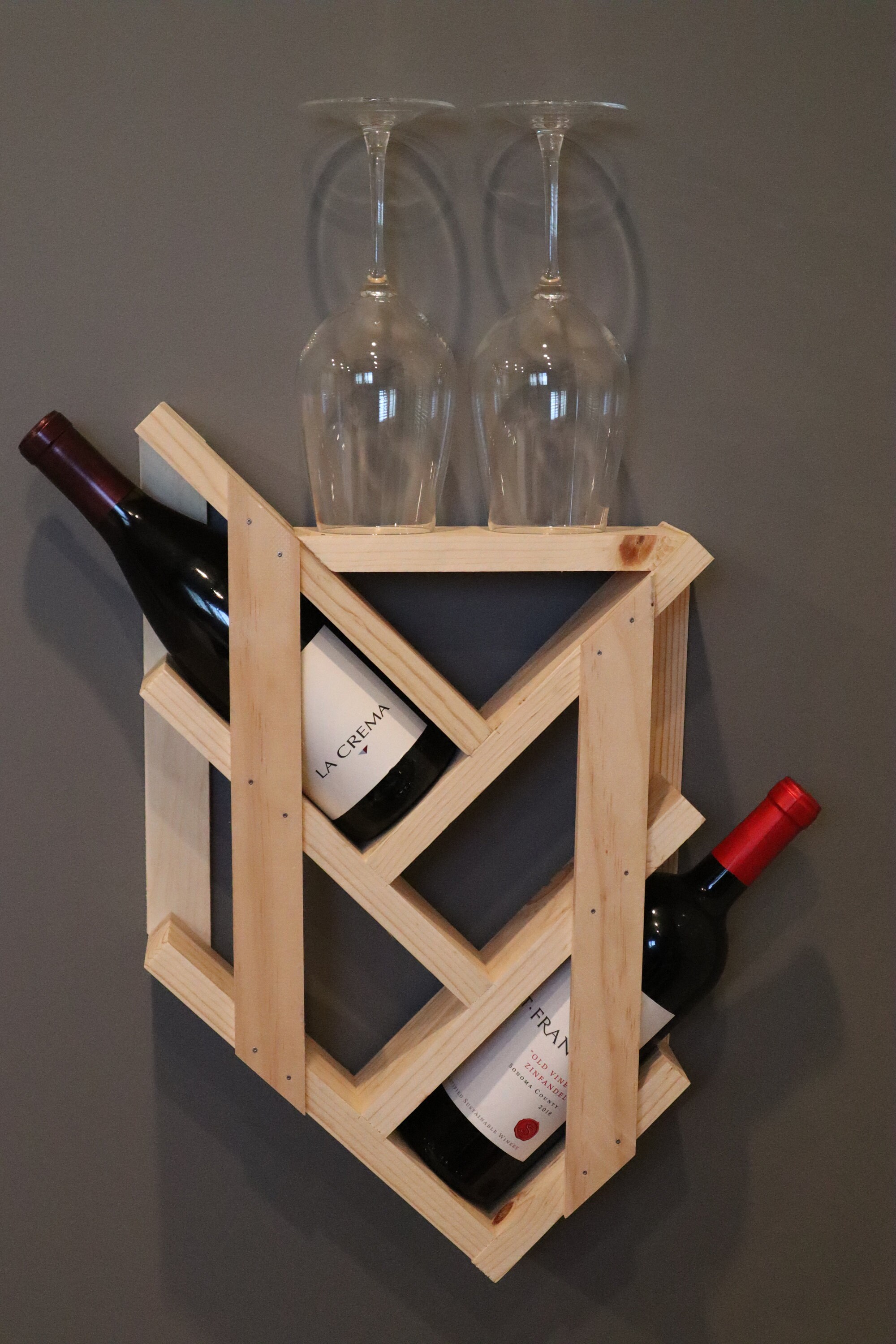 Rustic Floating Wine Rack - Etsy