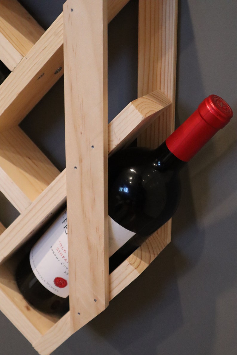 Rustic Floating Wine Rack - Etsy