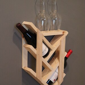Rustic Floating Wine Rack - Etsy