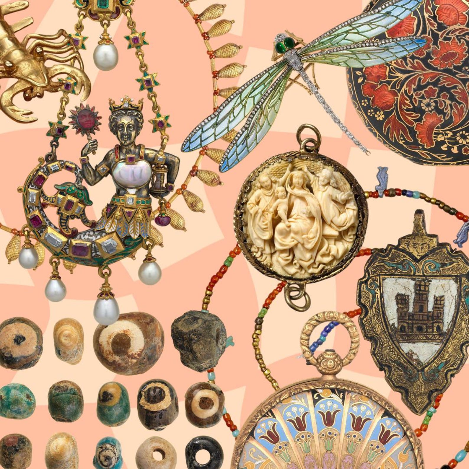 1,000+ Antique Jewelry Digital Stickers - Digital Download PNG Pack and ...