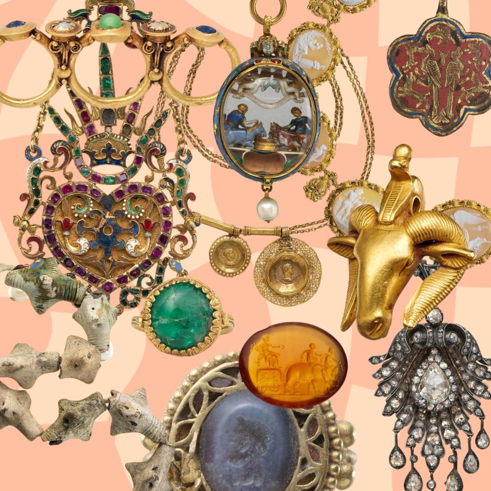 1,000+ Antique Jewelry Digital Stickers - Digital Download PNG Pack and ...