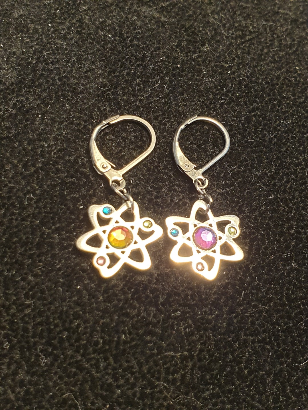 Atom Symbol Earrings, Big Bang Theory, Atomic Whirl Jewelry, Physics ...