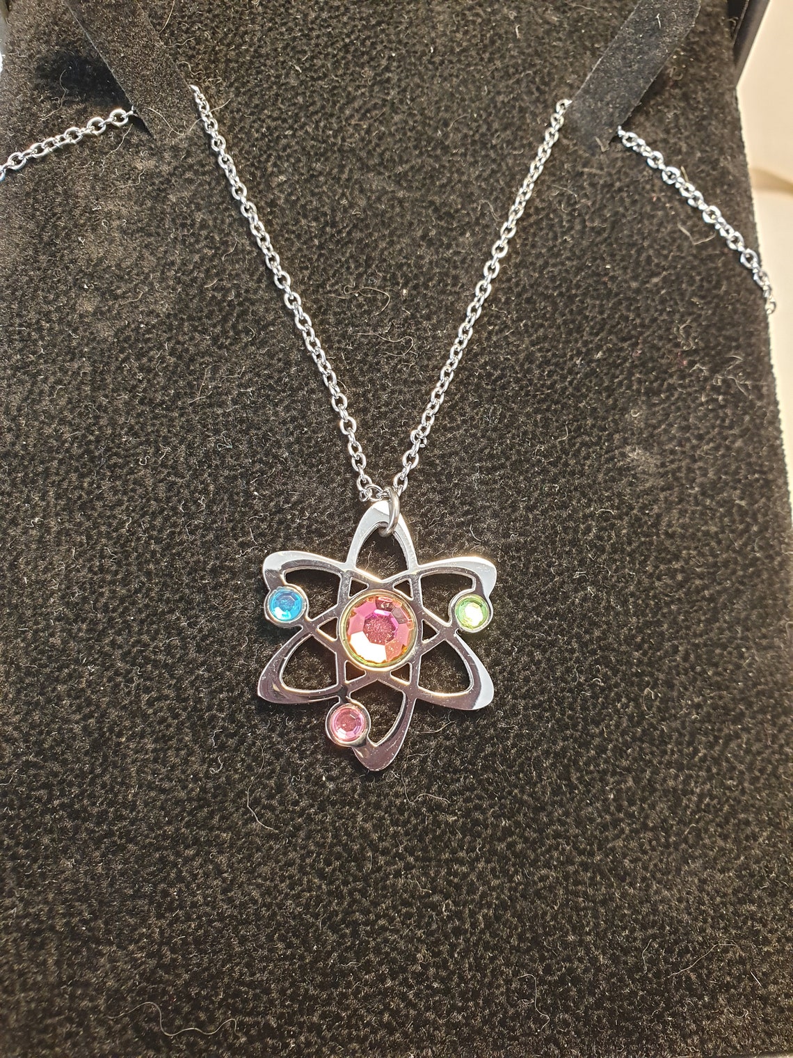 Atom Symbol Necklace, Big Bang Theory, Atomic Whirl Jewelry, Physics ...