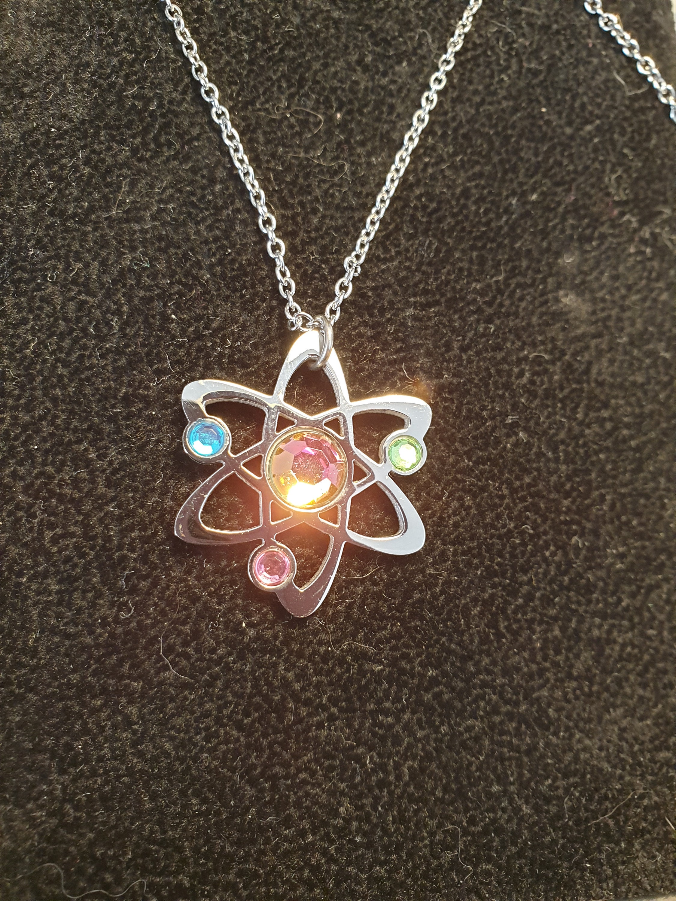Atom Symbol Necklace, Big Bang Theory, Atomic Whirl Jewelry, Physics ...