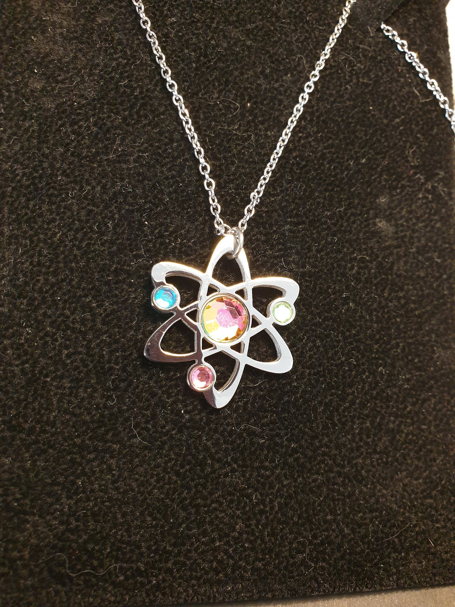 Atom Symbol Necklace, Big Bang Theory, Atomic Whirl Jewelry, Physics ...