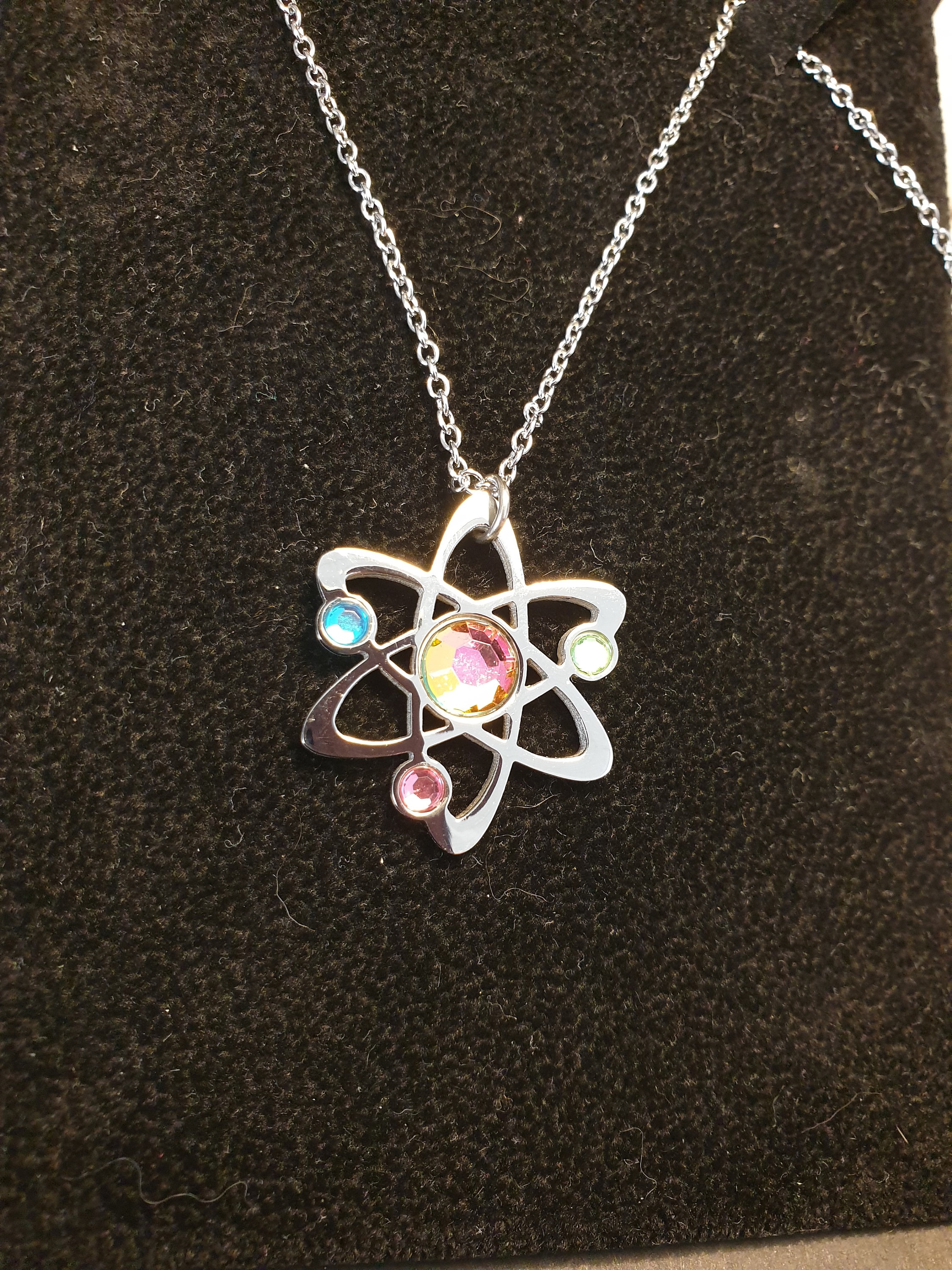 Atom Symbol Necklace, Big Bang Theory, Atomic Whirl Jewelry, Physics ...