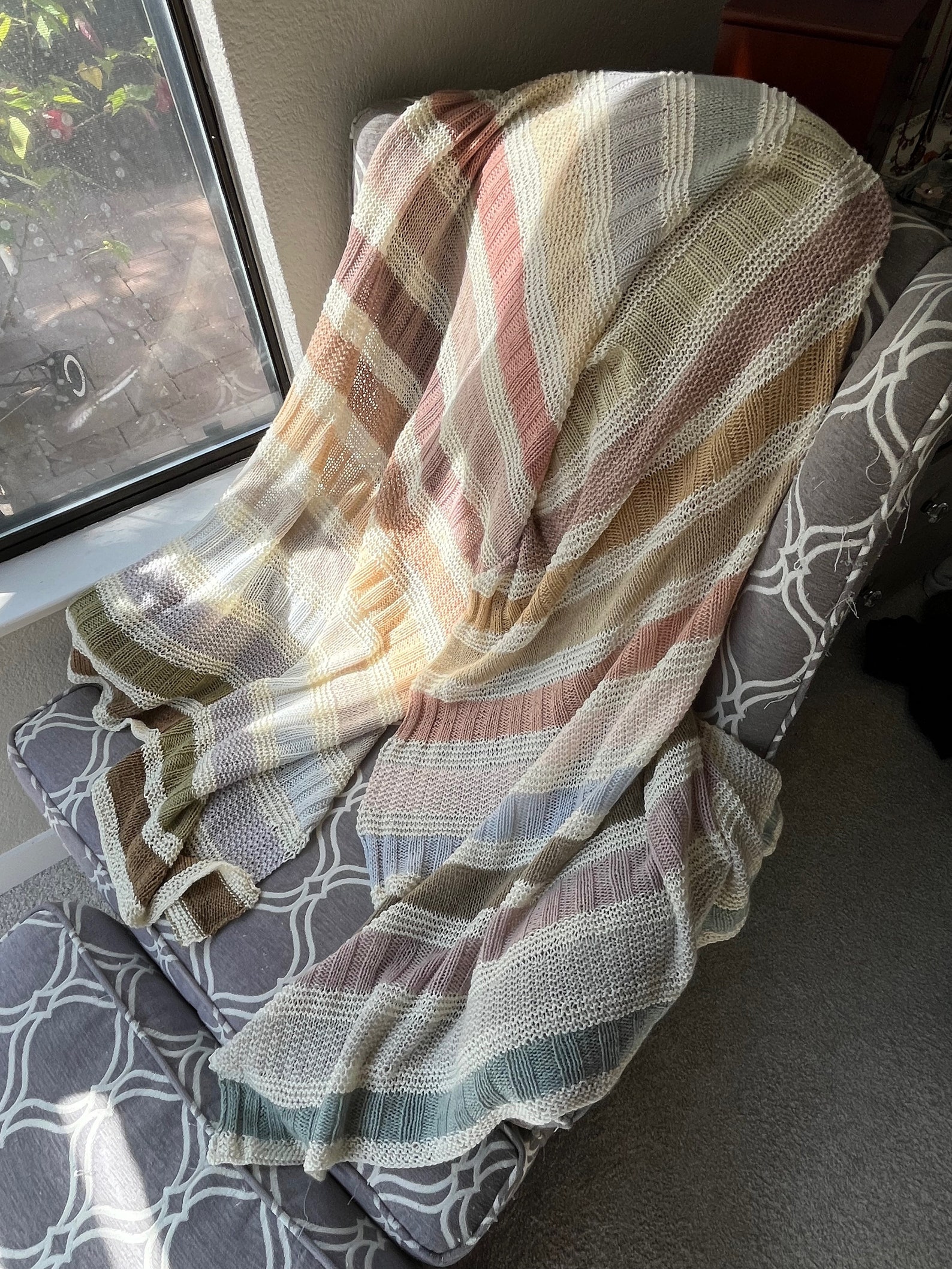 Romantic Stripes Advent Blanket Pattern - Etsy