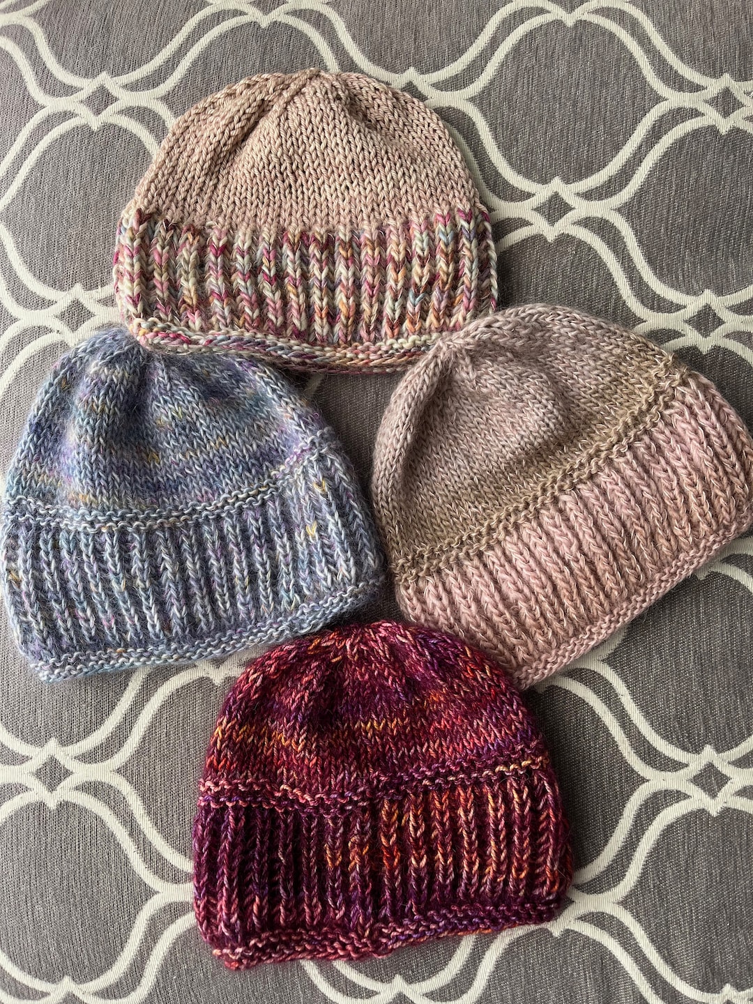Hand Knit Wool Hat: Mohair or Silk Blend, Soft & Colorful - Etsy