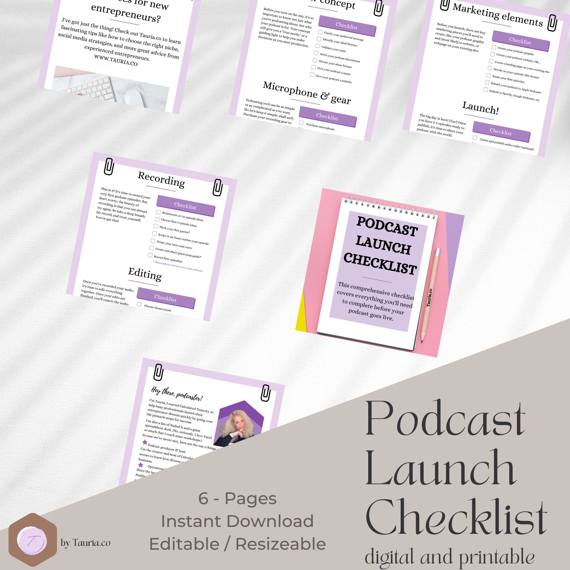 Complete Podcast Planner Checklist, Podcast, Podcast Plan, Podcast ...