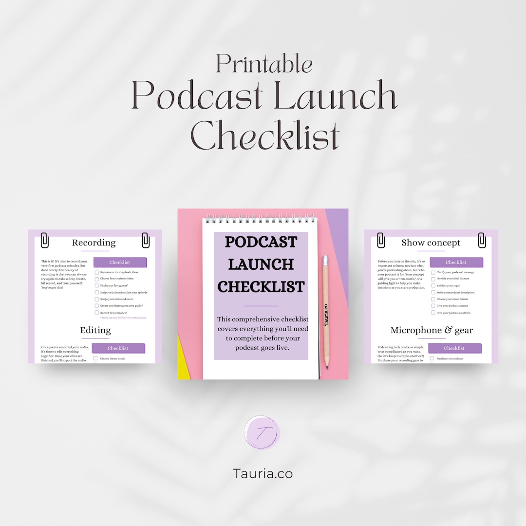 Complete Podcast Planner Checklist, Podcast, Podcast Plan, Podcast ...
