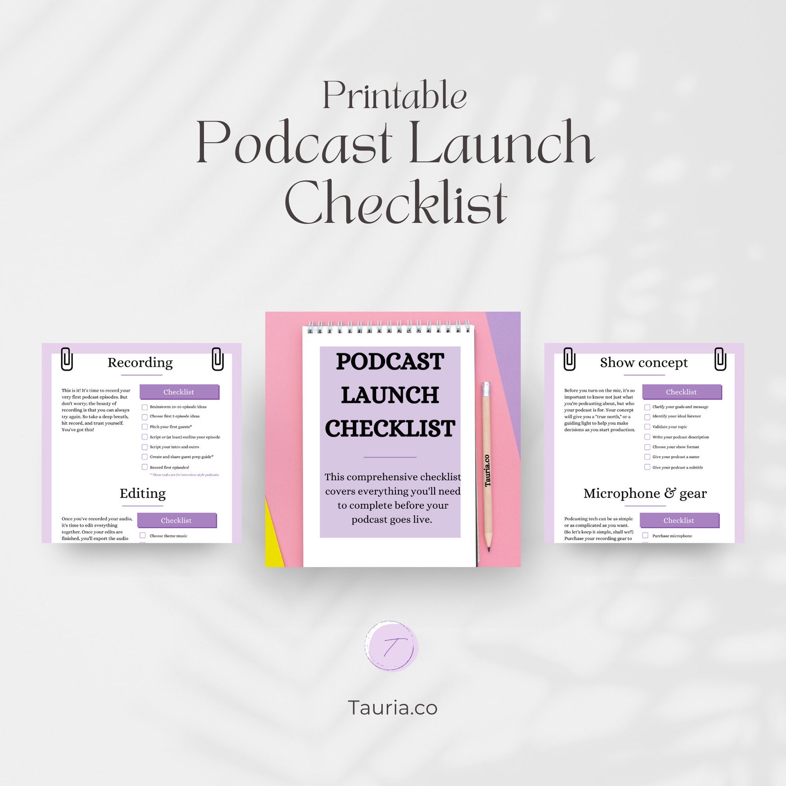 Complete Podcast Planner Checklist, Podcast, Podcast Plan, Podcast ...