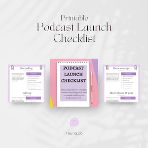 Complete Podcast Planner Checklist, Podcast, Podcast Plan, Podcast ...