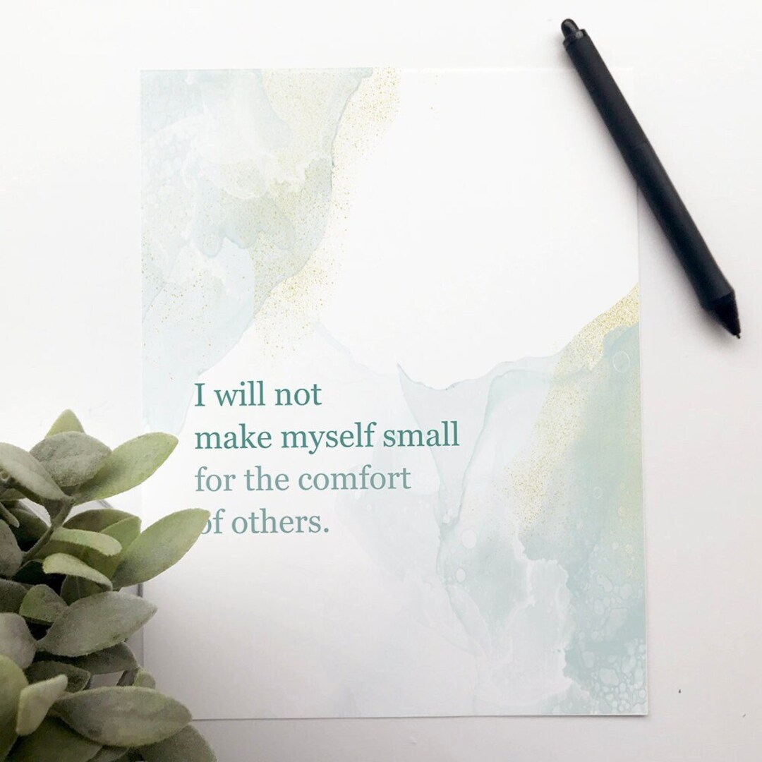 Motivational Quote, Affirmation Wall Art, Art to Help You Be Yourself ...