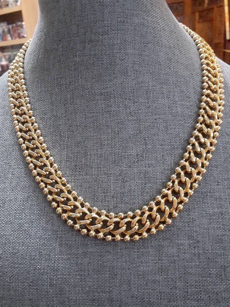 Lion Signed Anne Klein Thick Gold Tone Chain Statement - Etsy