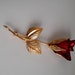 Covani Red Enamel and Gold Tone 3D Rose Figural Brooch/pin - Etsy