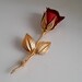 Covani Red Enamel and Gold Tone 3D Rose Figural Brooch/pin - Etsy