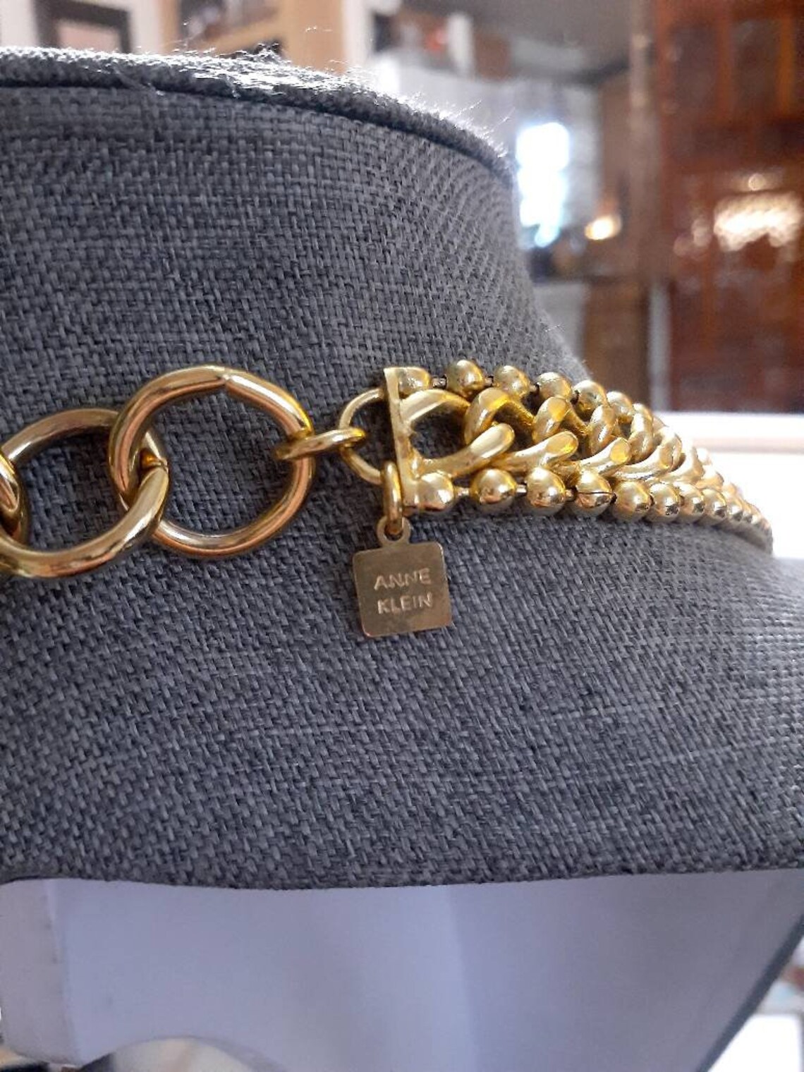 Lion Signed Anne Klein Thick Gold Tone Chain Statement - Etsy