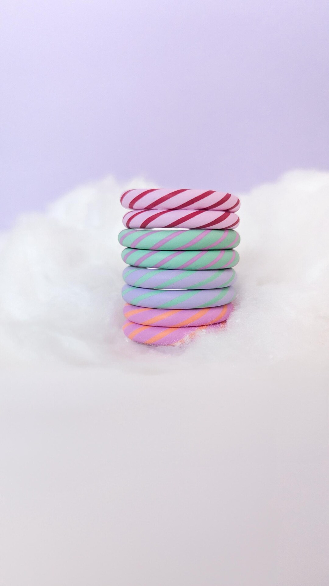 Candy Striped Hoop Earrings: Multicolor Statement Jewelry - Etsy