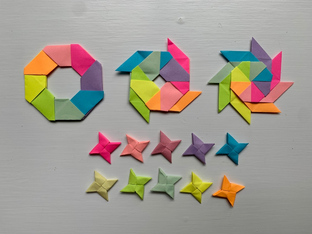 Origami Ninja Star Combo Pack: 3 Transforming Eight-sided - Etsy