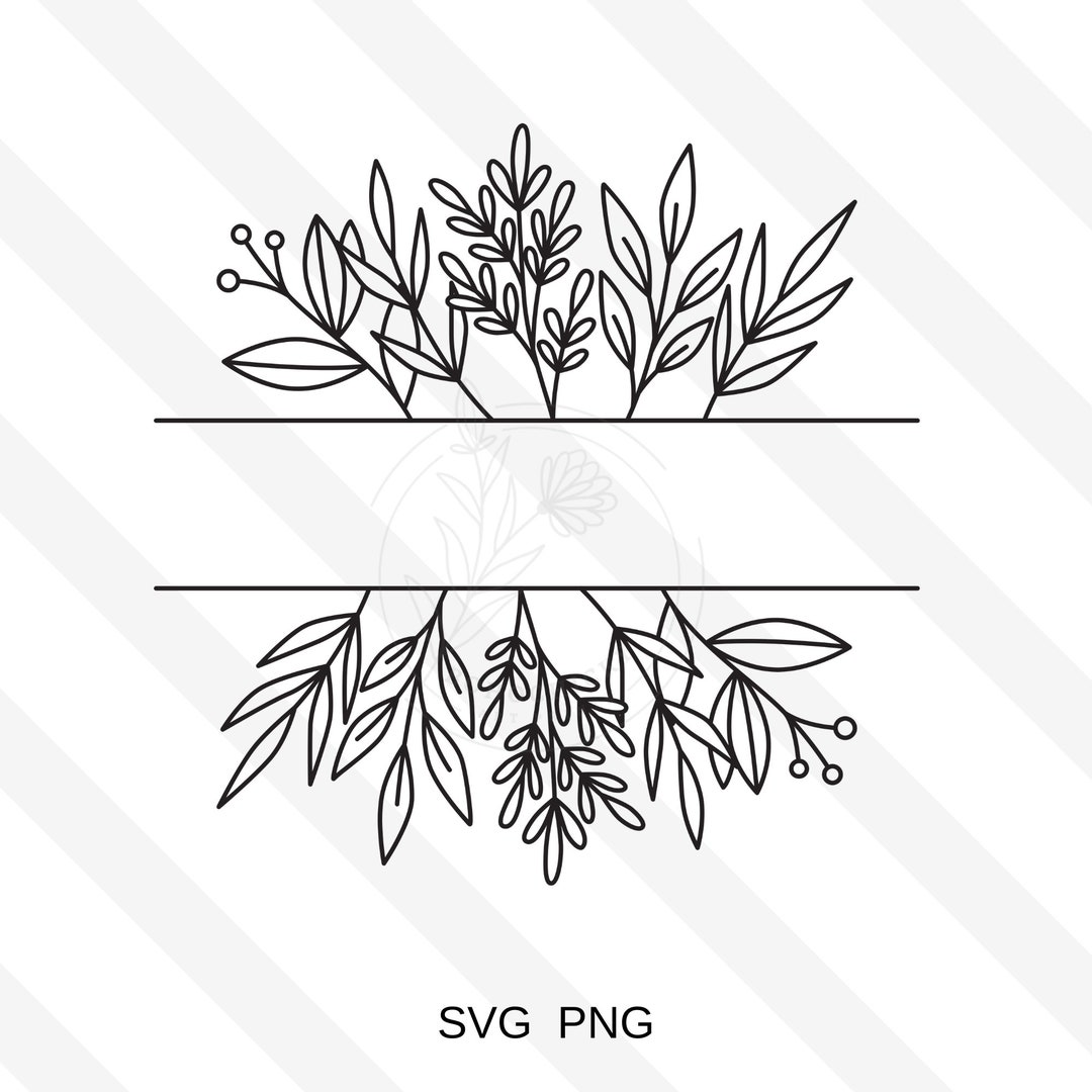 Split Leaves SVG, Split Leaves PNG, Instant Download - Etsy
