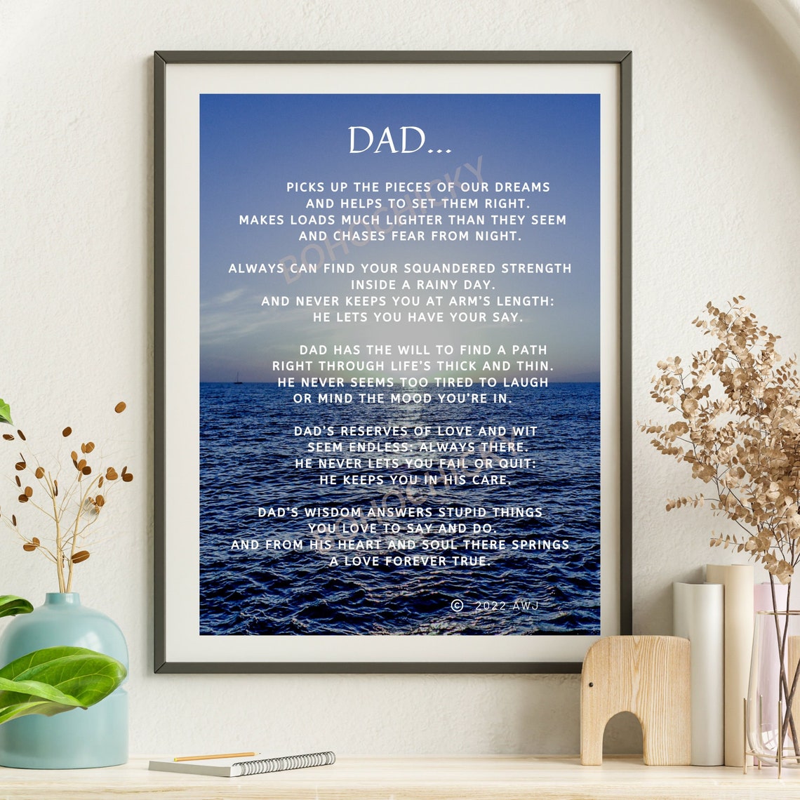 PERSONALIZED Poem for Dad, Dad Definition Poem, Dad Gift From Daughter ...