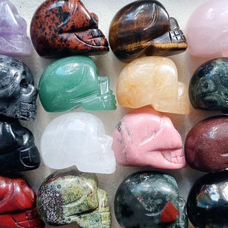 Gemstone Skull 1inch - Etsy