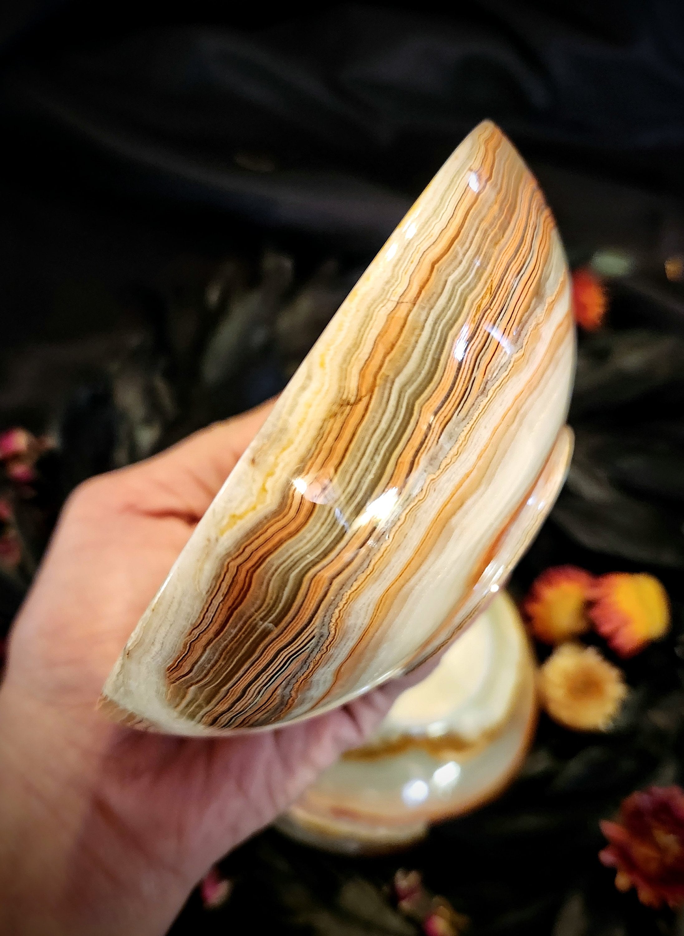 Onyx Bowl, Banded Onyx Bowl, Banded Calcite Bowl, Forgotten Whispers Co ...